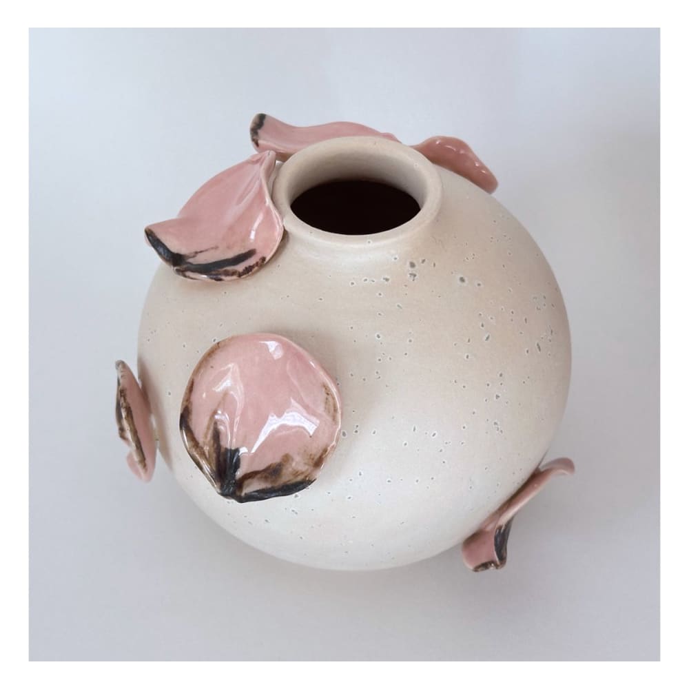 Falling Petals Moon Jar by VLVolborth Studio | Wescover Planters & Vases