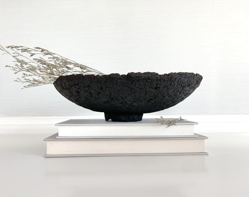 Bean Soot Decorative Bowl Paper Mache Material by TM Olson Collection ...