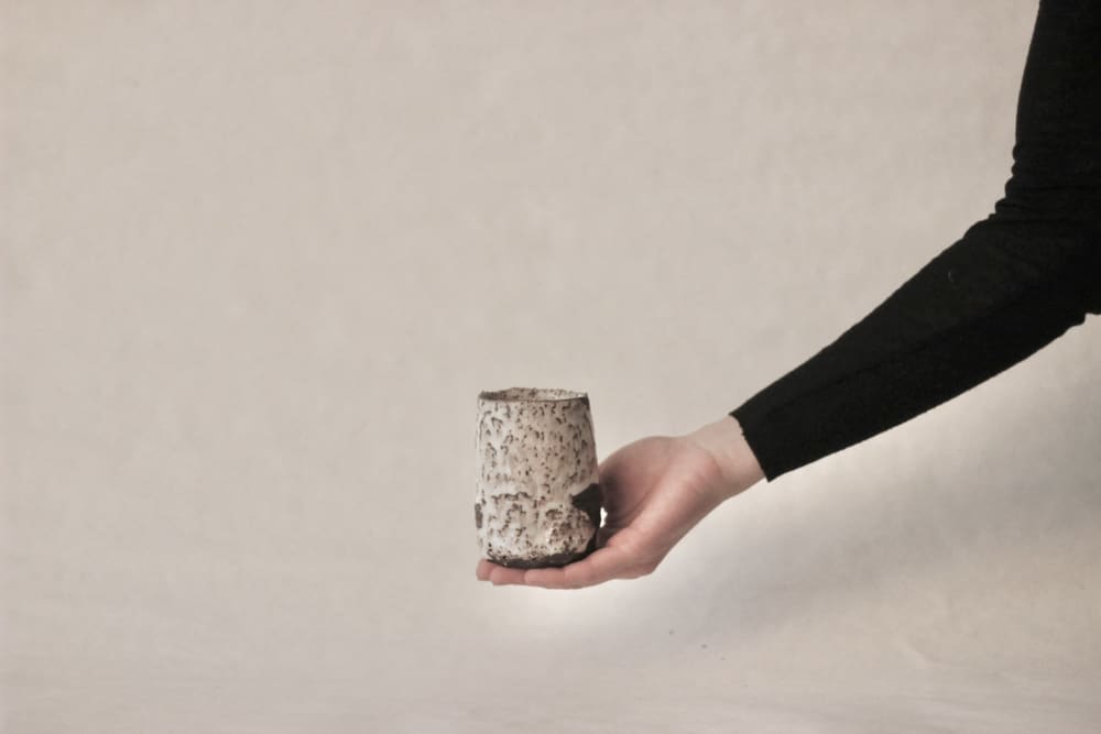 Glazed terra nigra clay cup by ZHENI | Wescover Drinkware