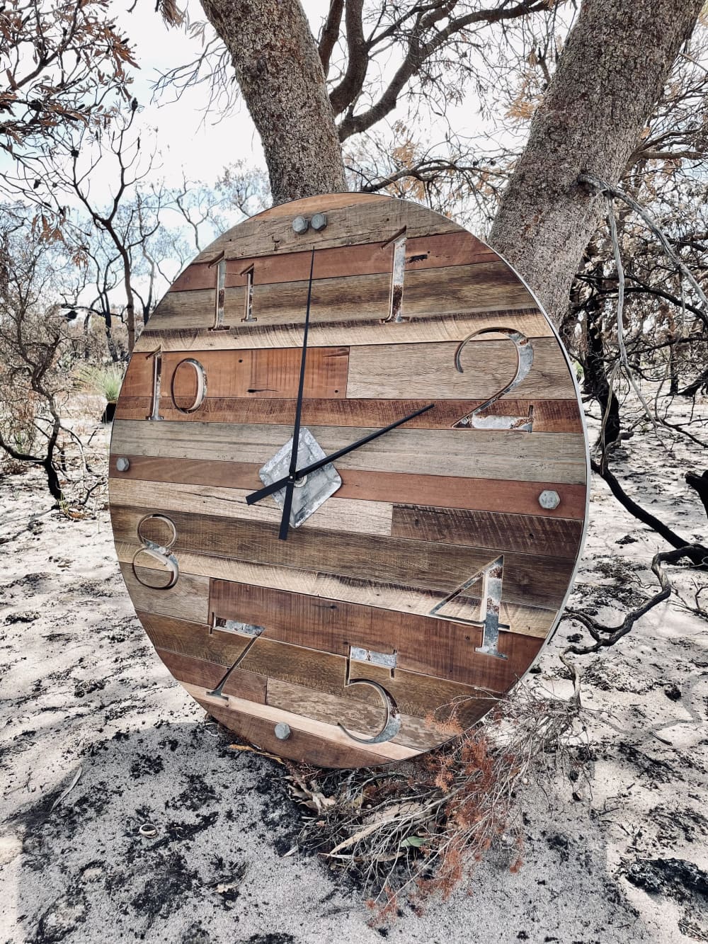 Rustic Hardwood Clock by Girl In Her Shed | Wescover Decorative Objects
