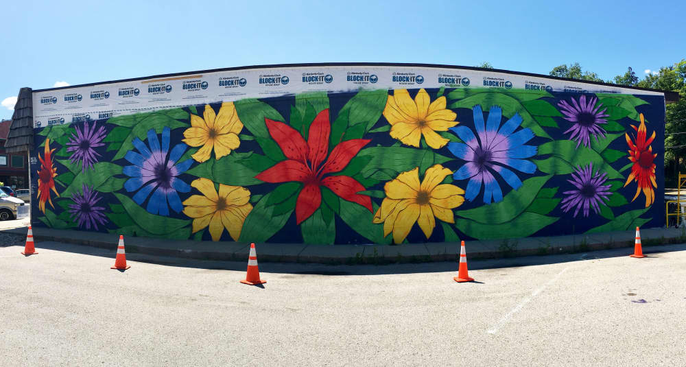 Native Flower Mural by Nick Nortier | Wescover Street Murals