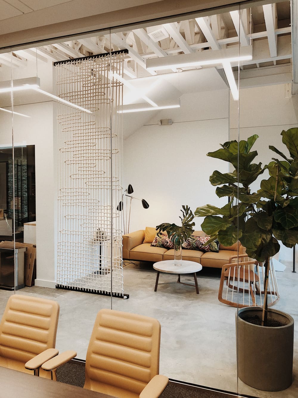 Woven Rope Screen by FIBROUS at IA | Interior Architects, Austin ...