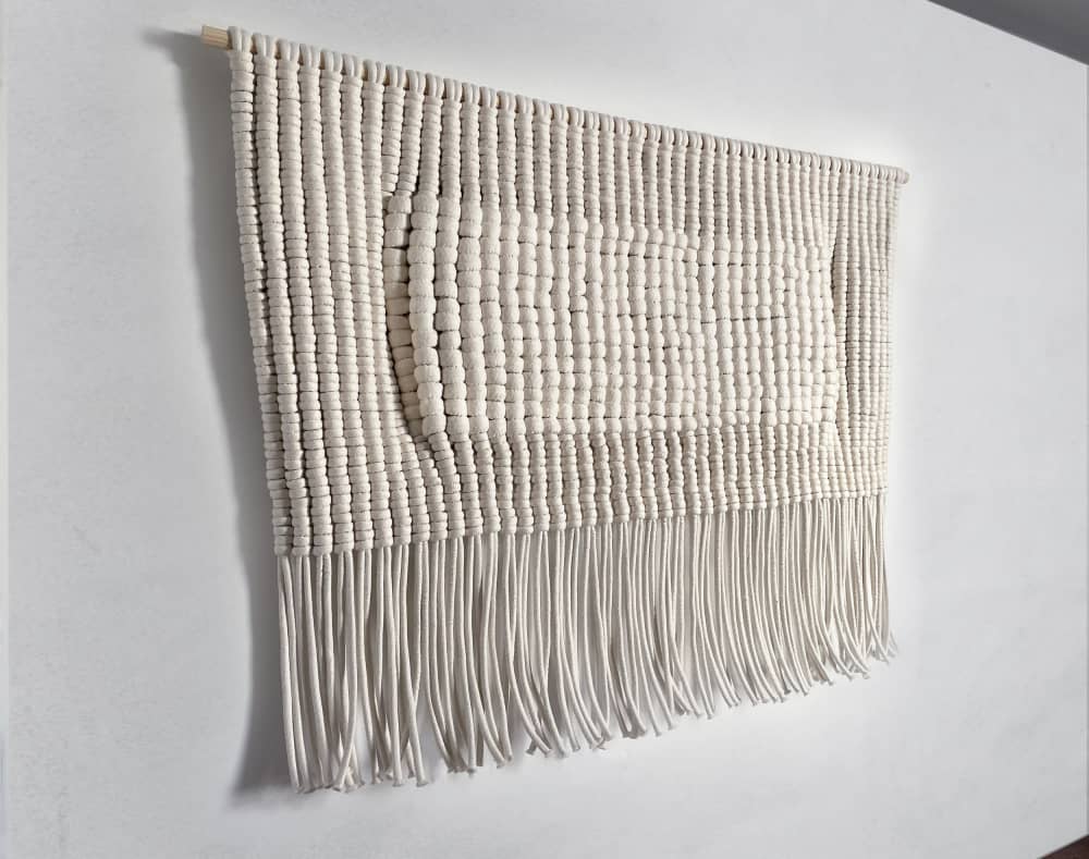 Bouclé Large Macramé Wall Hanging White by MACRO MACRAME by Maeve ...