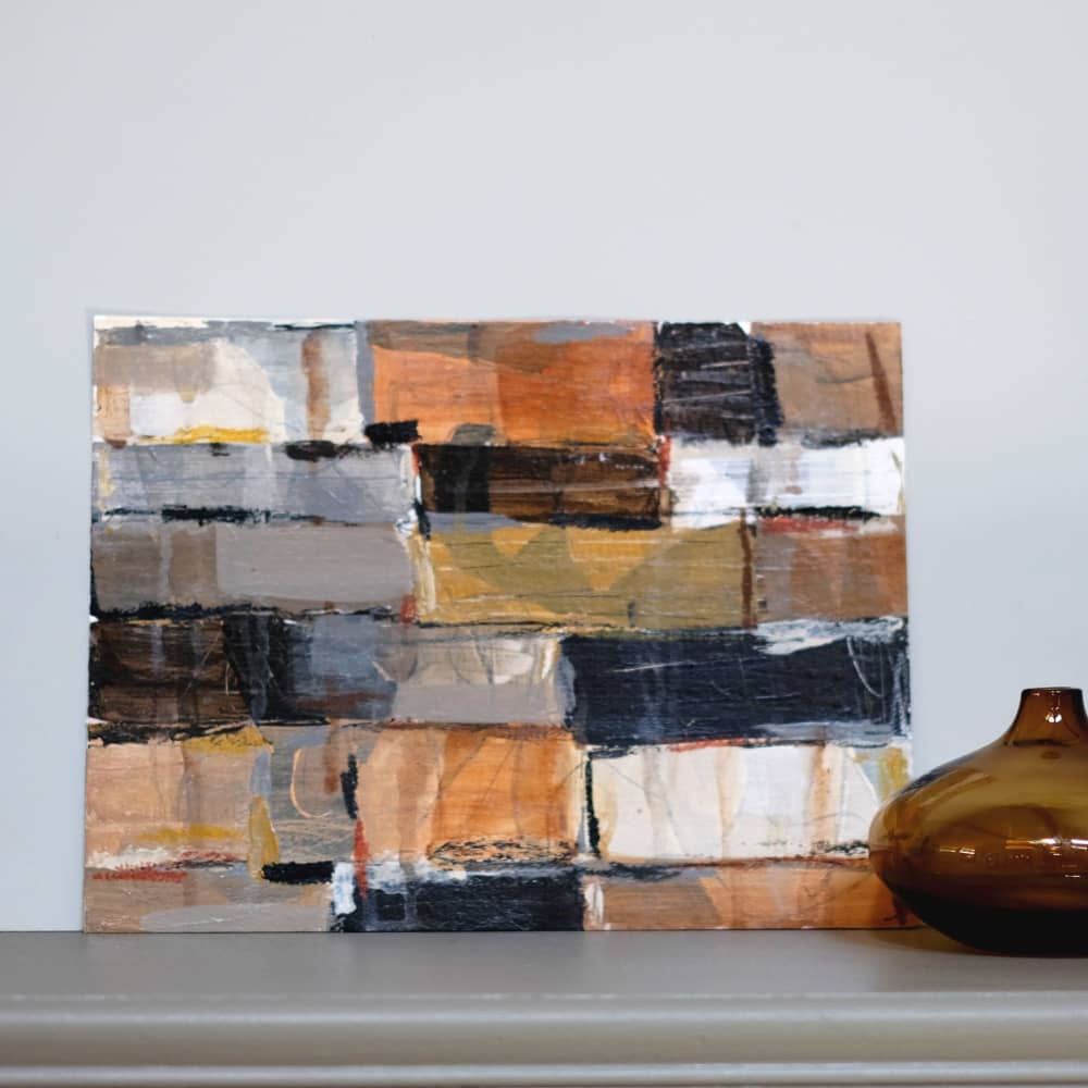 Hill Country; Abstract Landscape Acrylic Painting on Paper by Michele ...