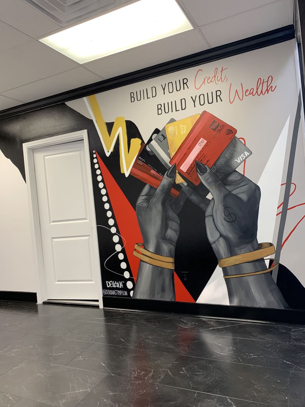 Abstract Portrait Mural (1 of 2): Credit Repair Office by Devona ...