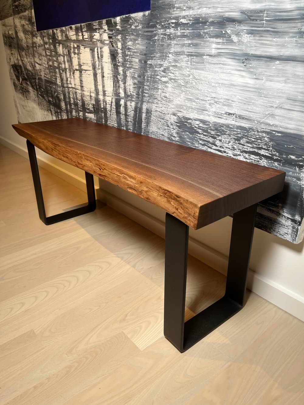 Black Walnut Live Edge Entryway Bench by Lock 29 Design | Wescover ...