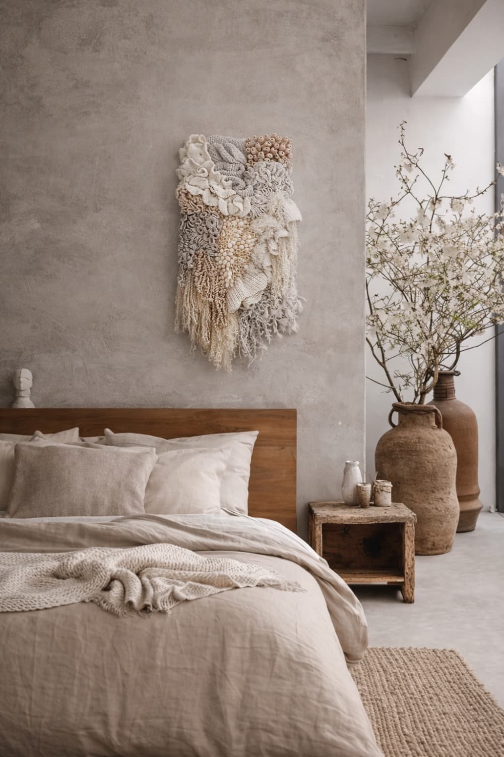 Custom Textile Wall Art Minimal Neutral Fiber Sculpture by Anna ...