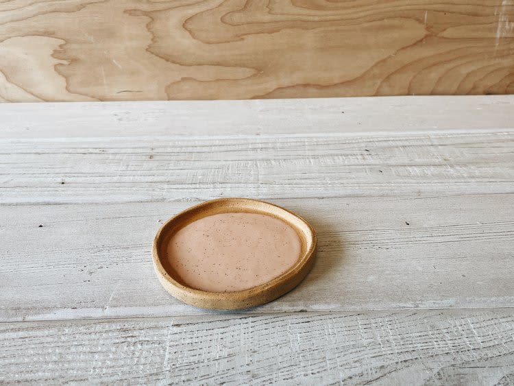 Simple Circle Dish in Peach by Bridget Dorr | Wescover Tableware
