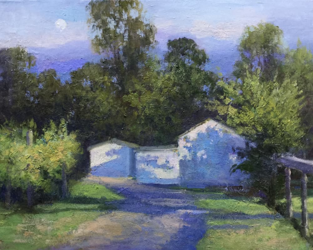 Veritas vineyard in the setting sun by Julia Lesnichy Art | Wescover ...