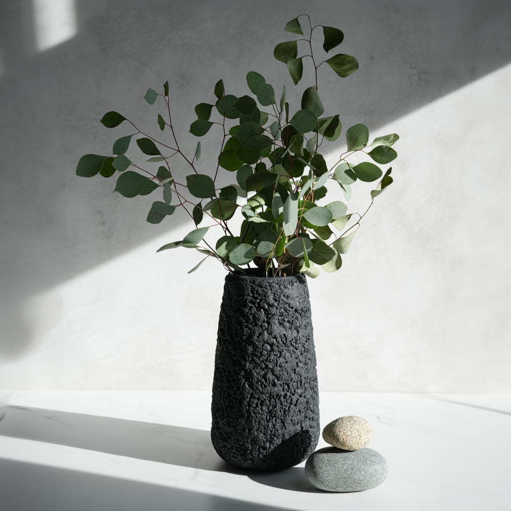 Giant Pear Shaped Vase in Carbon Black Concrete by Carolyn Powers ...