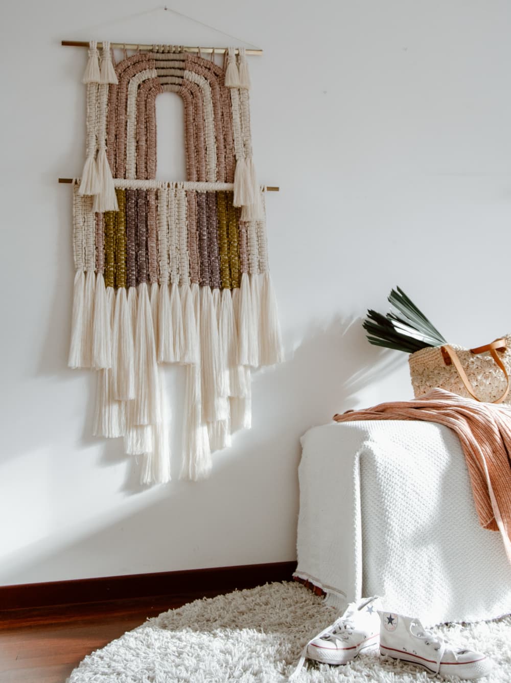 Double Colorful Macrame Fiber Art by Ranran Design Studio by Belen ...