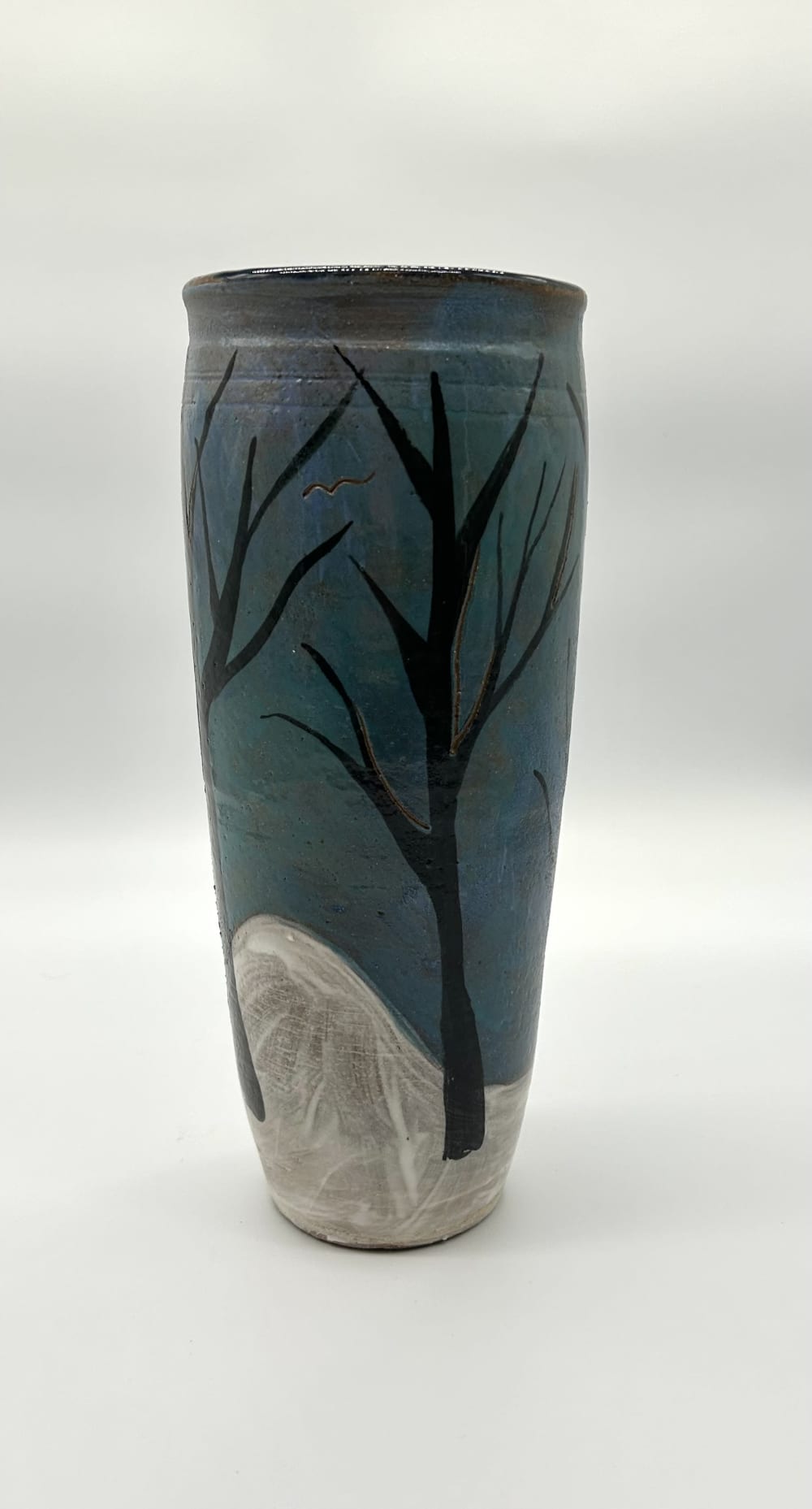 Blue Cylinder Tree Design by Sheila Blunt | Wescover Planters & Vases