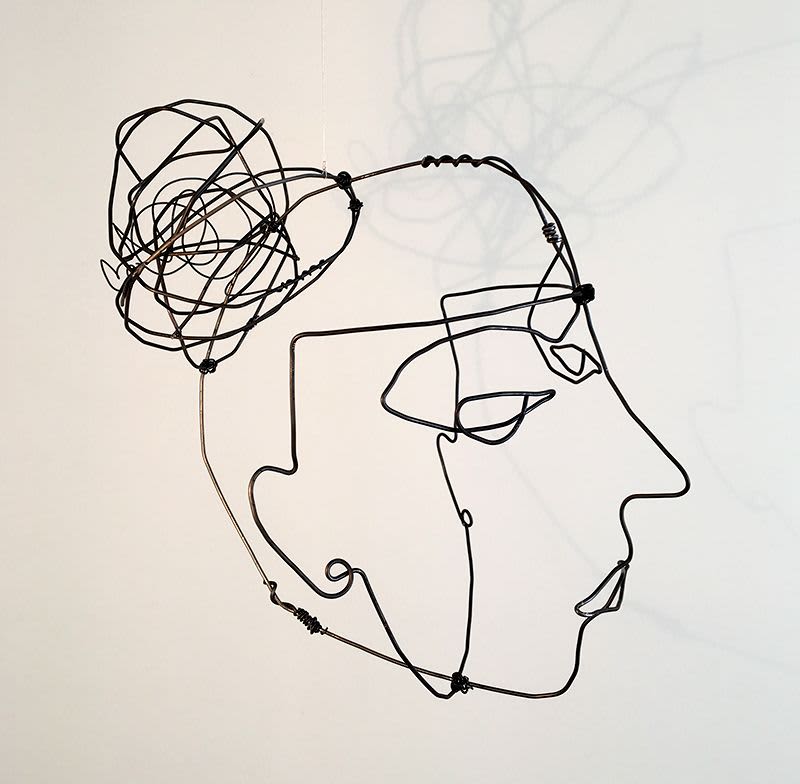 Wire Portrait - Sculpture by Claudine Gevry Studio | Wescover Sculptures