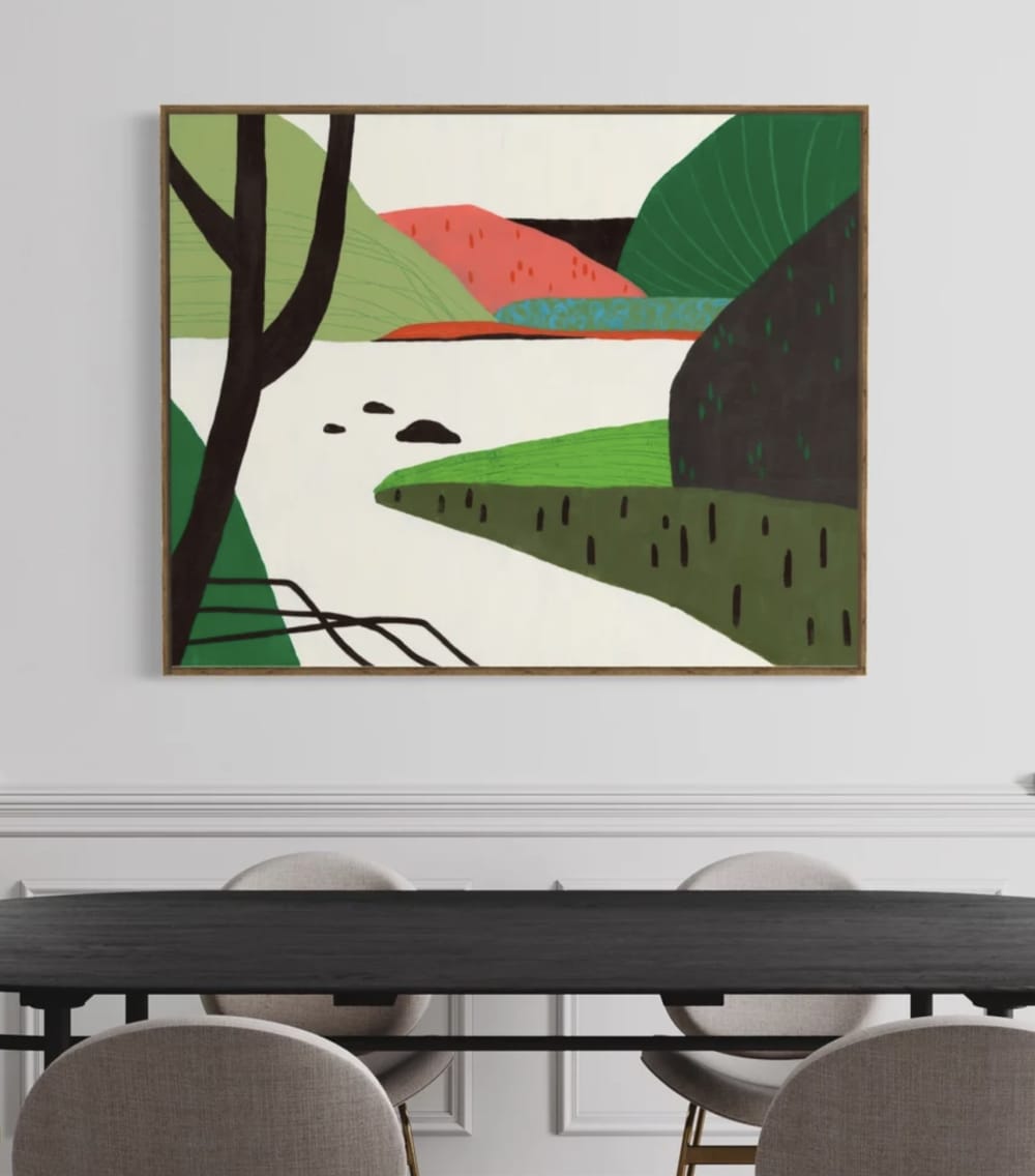 Modern Geometric Abstract Landscape Fine Art Print by Art by Amanda ...