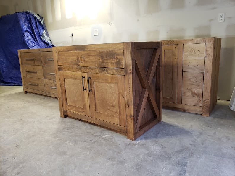 Model #1055 - Custom Single Sink Vanity by Limitless Woodworking ...