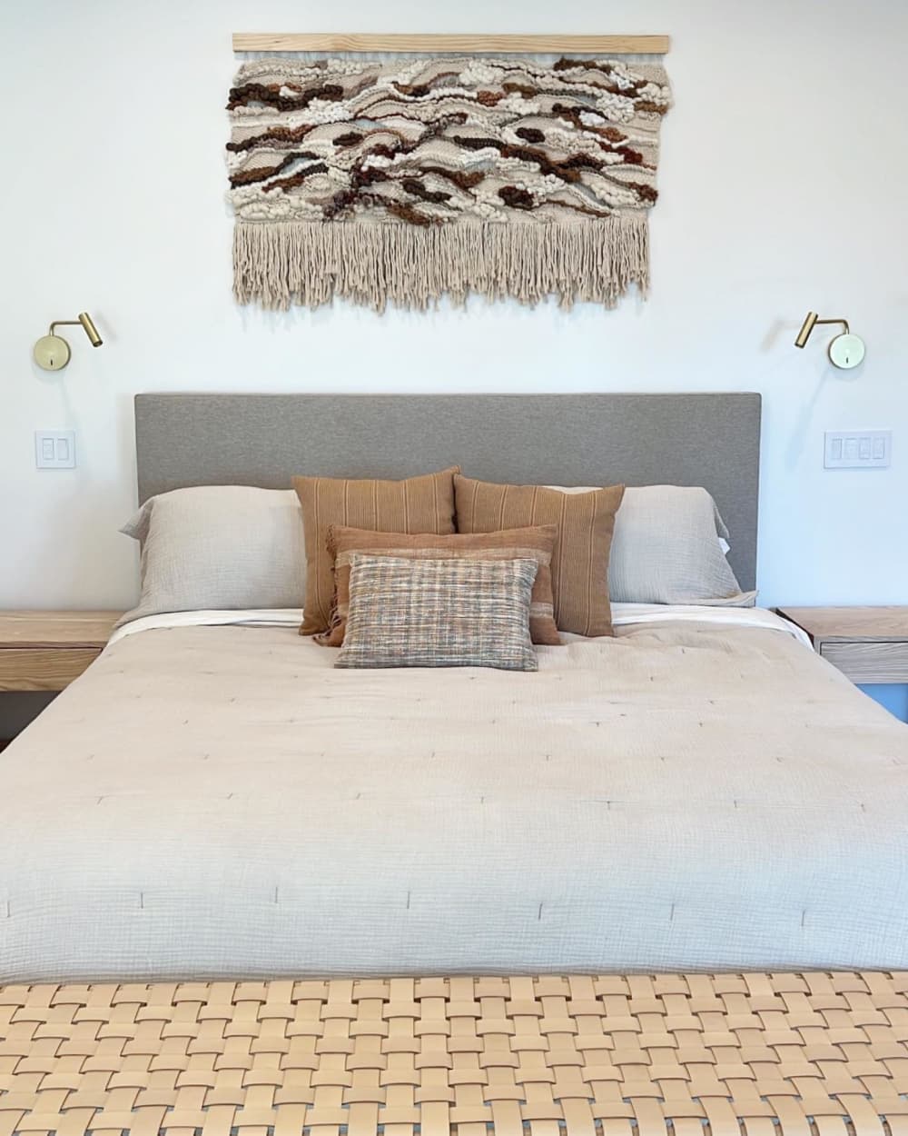 Neutral Organic Large Scale Weaving by Ama Fiber Art | Wescover Wall ...