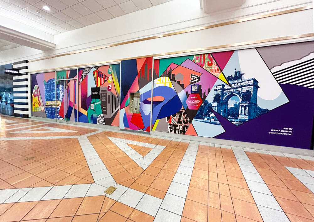 Mural: Commercial Space mural art shopping mall by Bianca Romero at ...