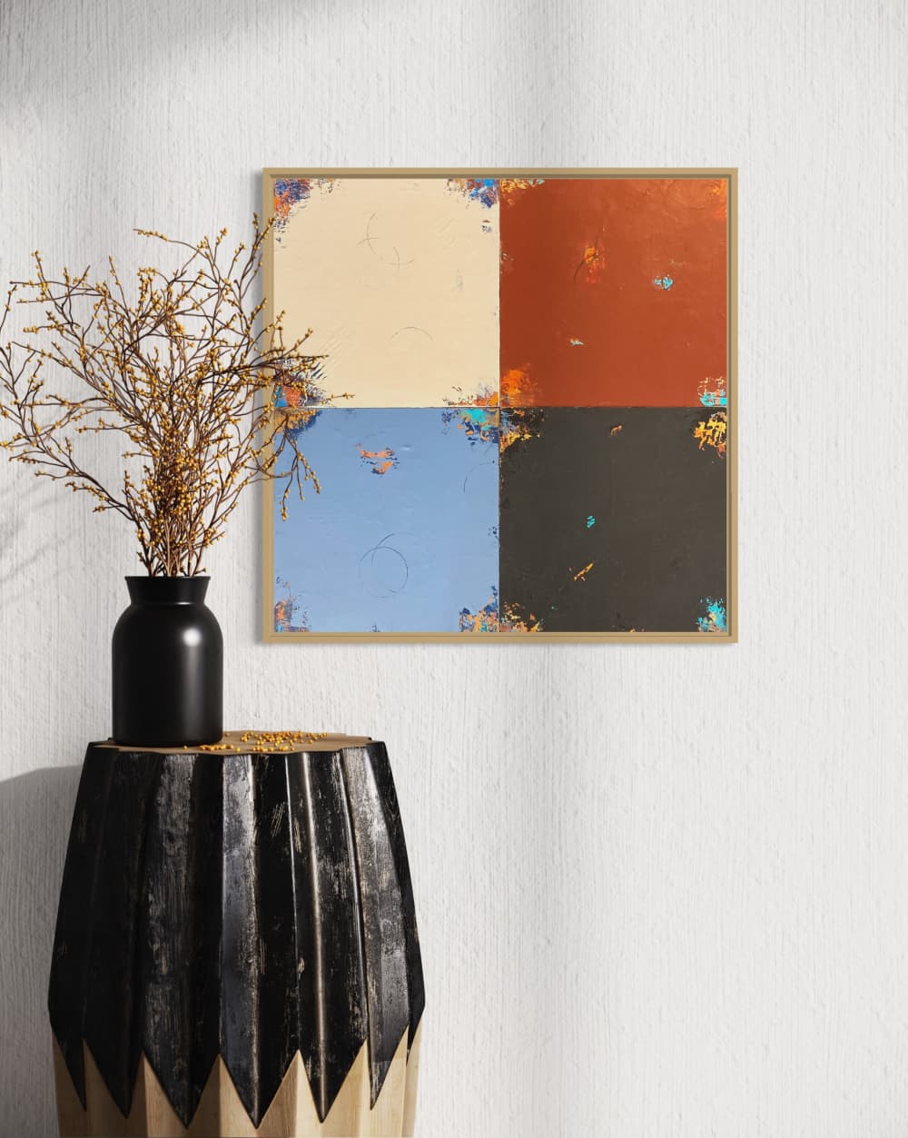 Confetti 24x24 original acrylic on (4) 12x12 wood panels by JD Logan ...