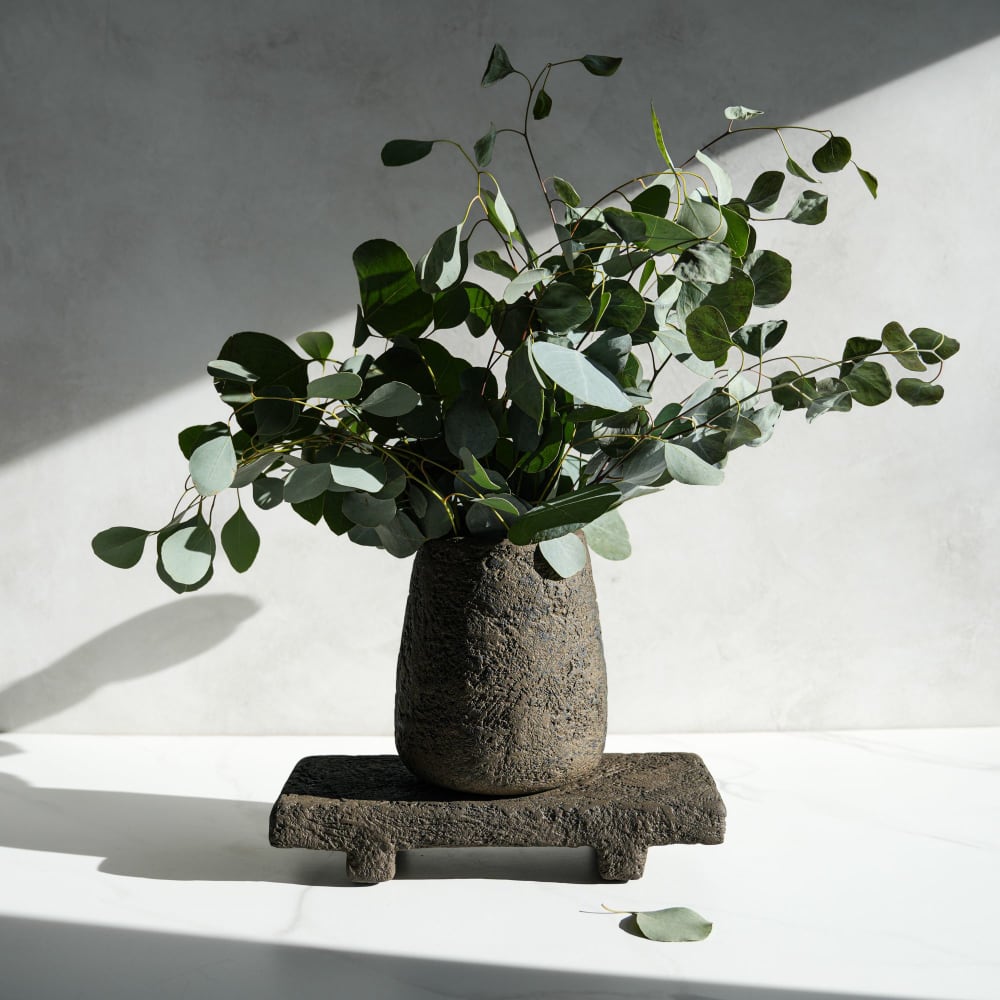 Large Pear Shaped Vase in Earthen Brown Concrete by Carolyn Powers ...