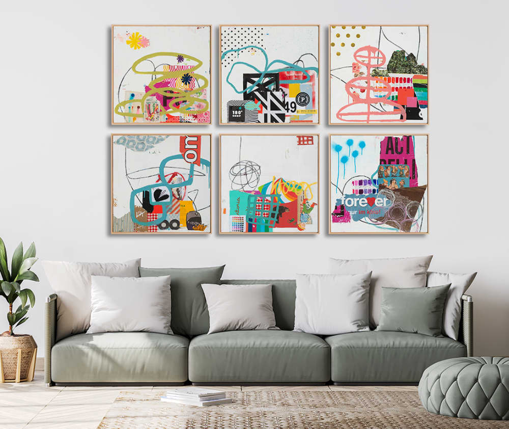 The Grid 24x24s by Bibby Gignilliat | Wescover Paintings