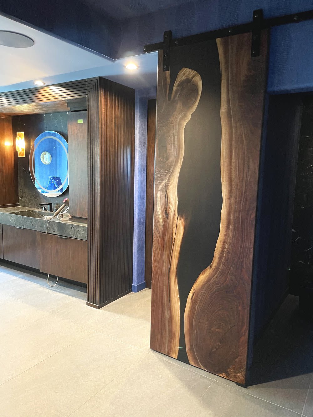 Wood & Resin Epoxy Sliding Door (2) by Carlberg Design | Wescover Furniture