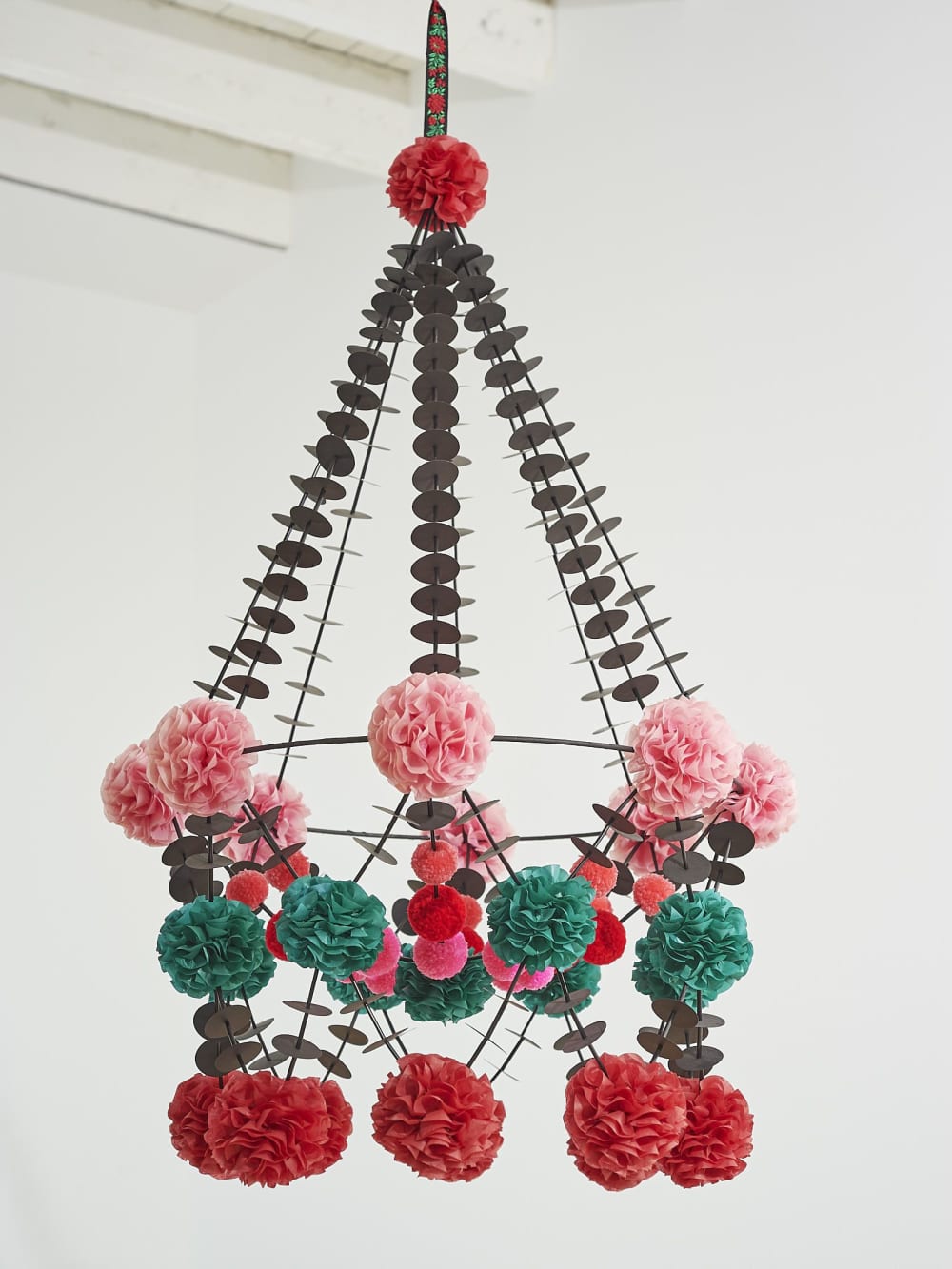 Kinetic Paper Chandelier / Mobile "FOLK" by Paula Hartmann | Wescover ...