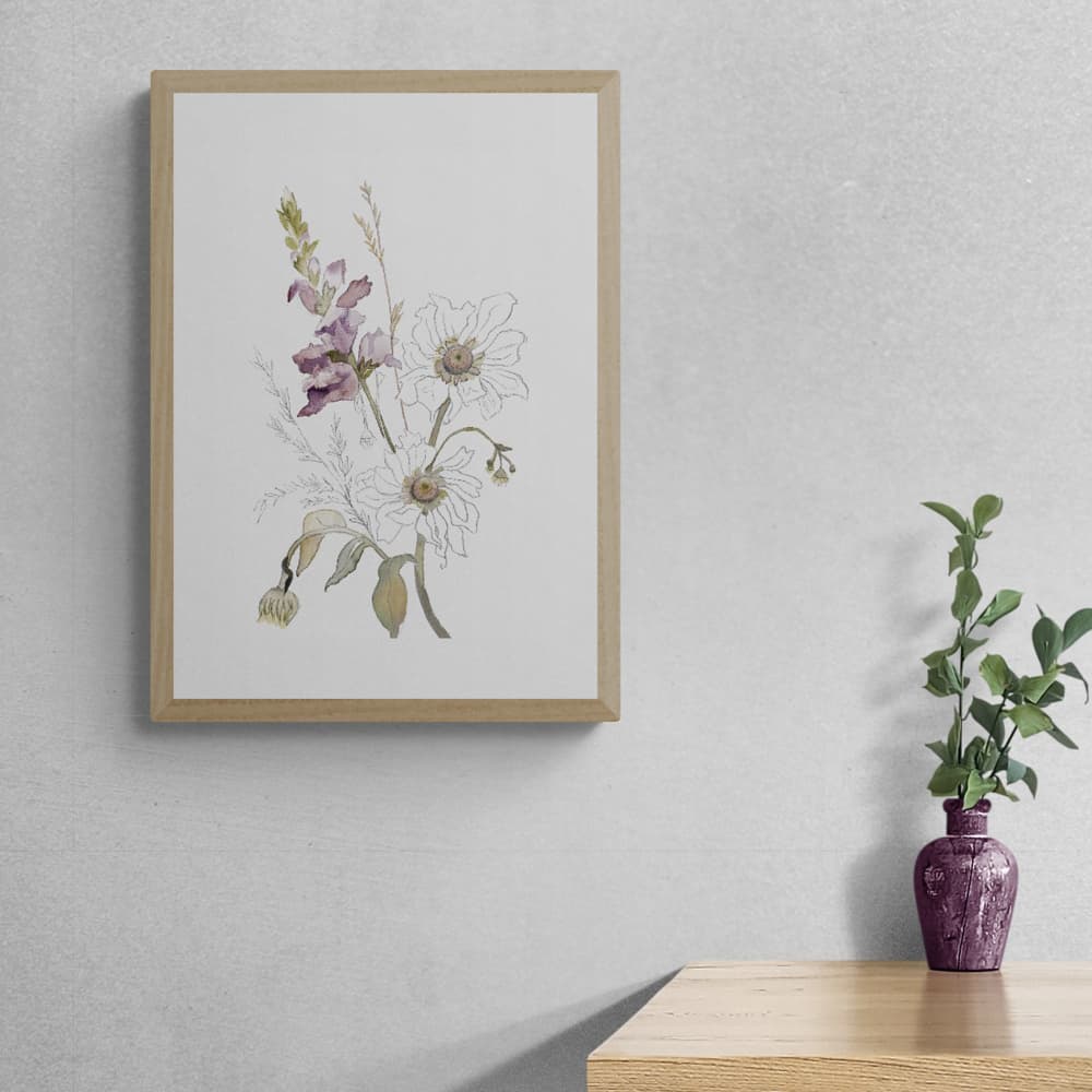 Floral No. 19 : Original Watercolor Painting by Elizabeth Becker ...