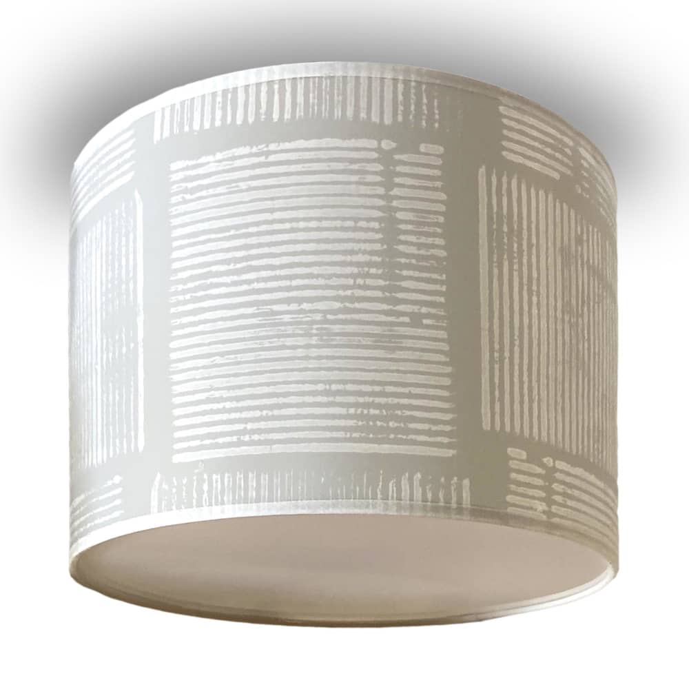 Scandinavian Check Ceiling Drum by Robin Ann Meyer | Wescover Flush Mounts