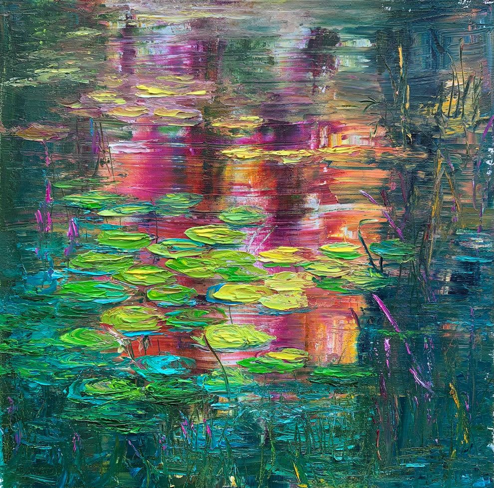 Sunset Lilies by Checa Art | Wescover Paintings