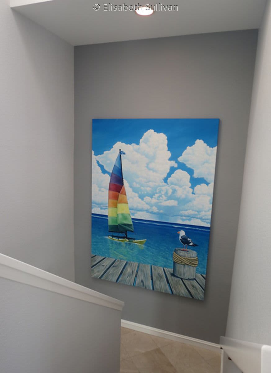 "Lane's Dock" by Elisabeth Sullivan | Wescover Paintings