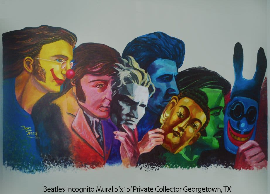 Beatles behind the masks by Dan Terry | Wescover Murals