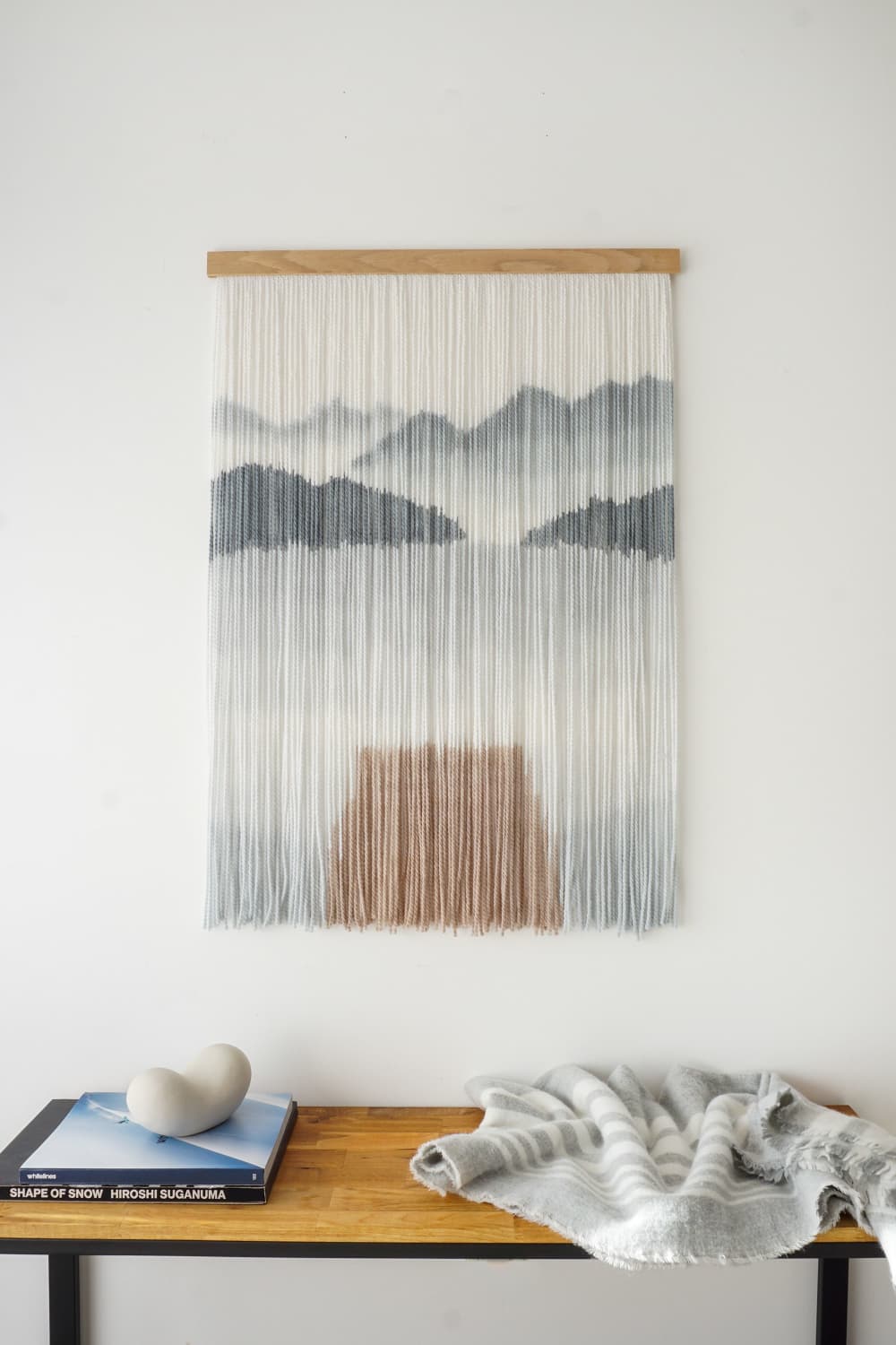 Mountain and Lake Tapestry by WOOL + ROPE | Wescover Wall Hangings
