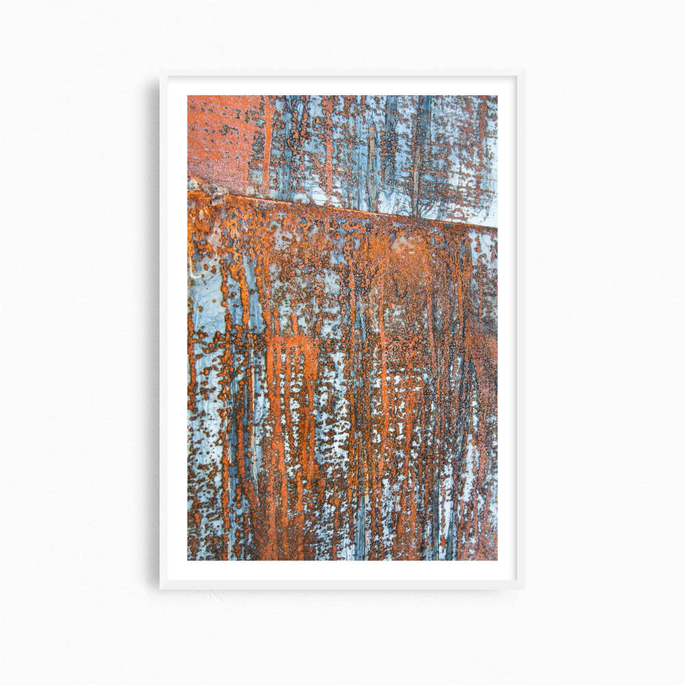 Abstract photography print, 'Rust Flag' industrial wall art by ...