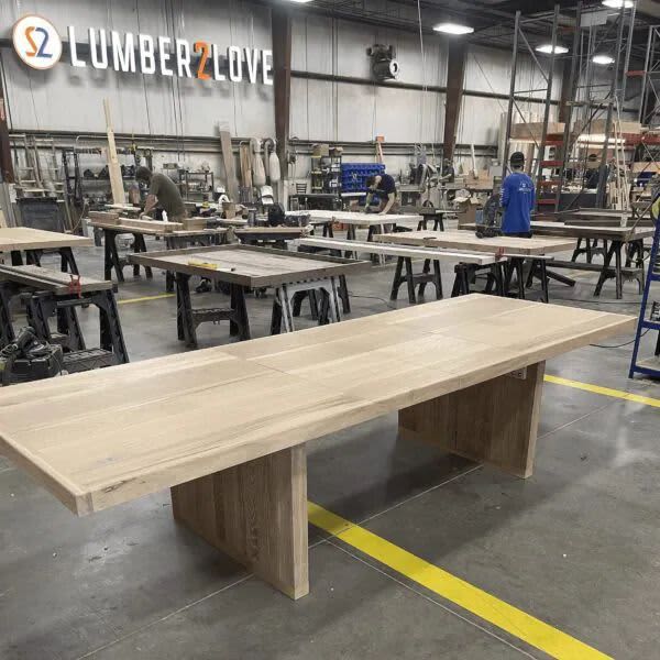 The Briggs Dining Table – Brass Inlay by Lumber2Love | Wescover Tables