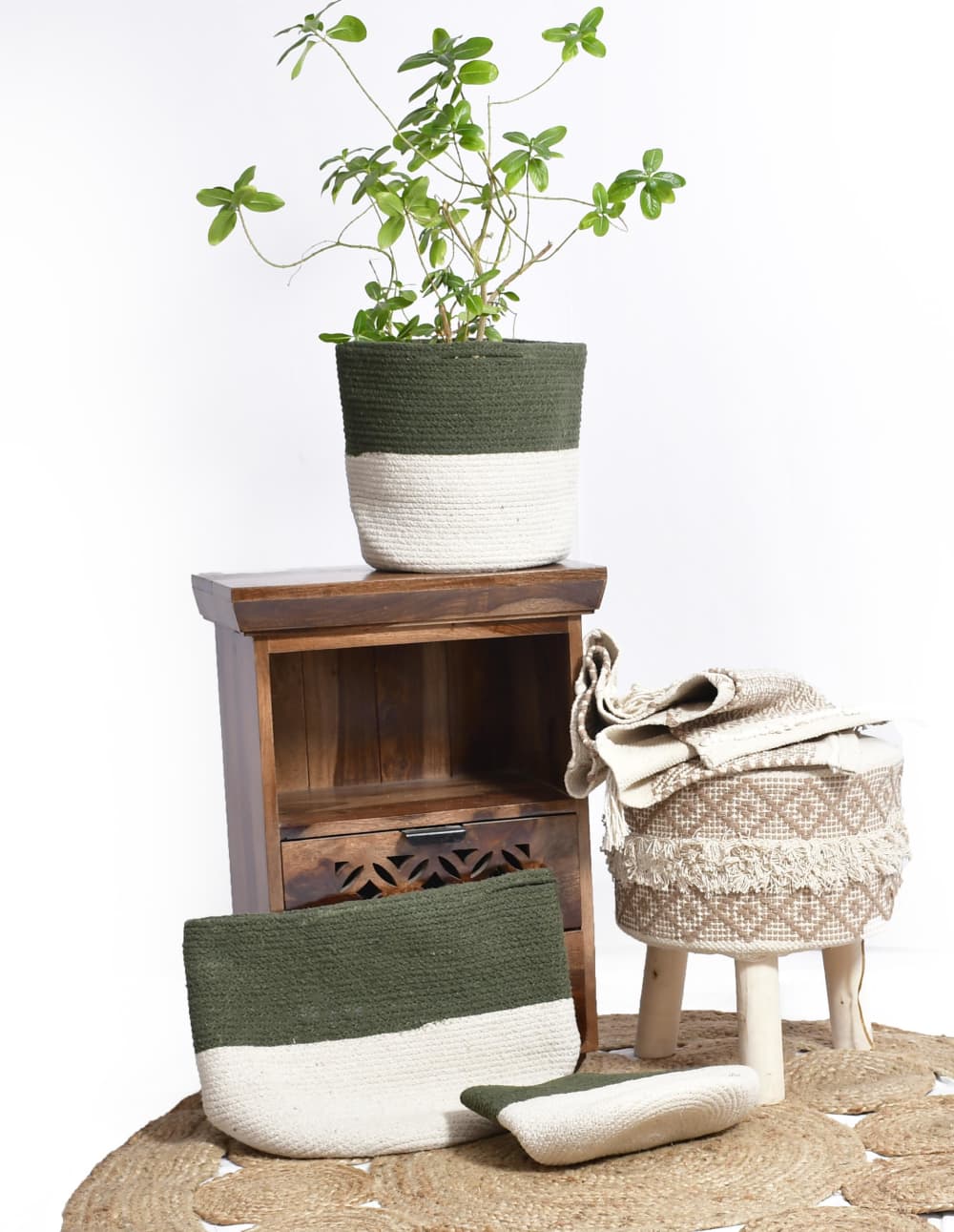 Organic Cotton handwoven Planters- Plant Pots (Set of 4 ) by Humanity ...