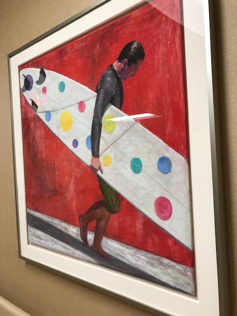 Painting of surfer by Daggi Wallace at California | Wescover Paintings