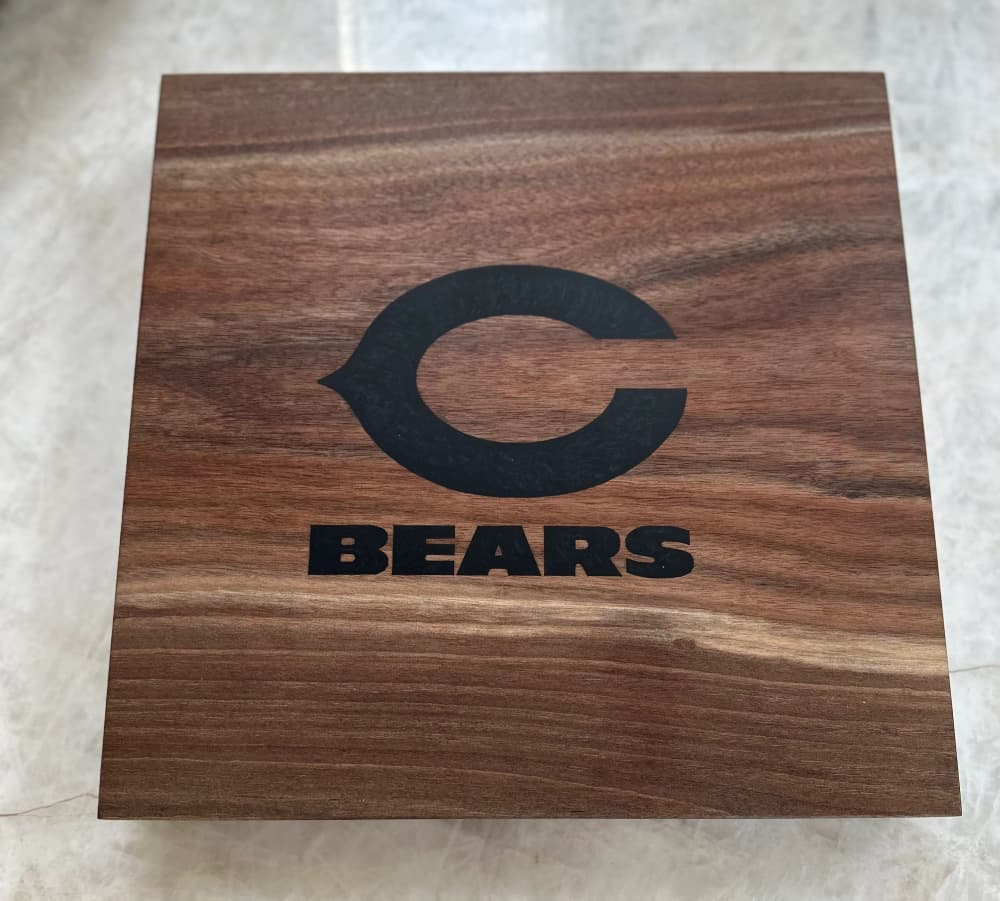 Chicago Bears Walnut Cutting Board by Timberwolf Slabs | Wescover Serveware