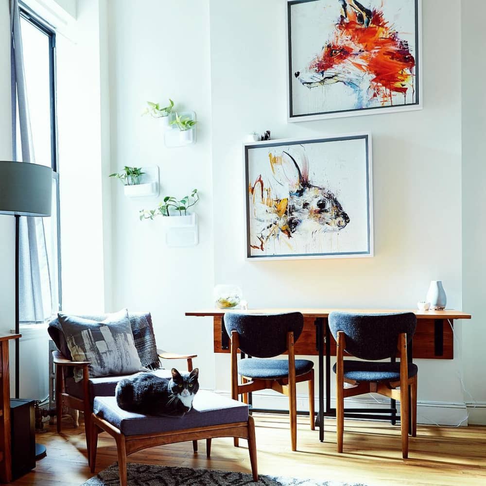 Rabbit and Fox by Dave White | Wescover Paintings