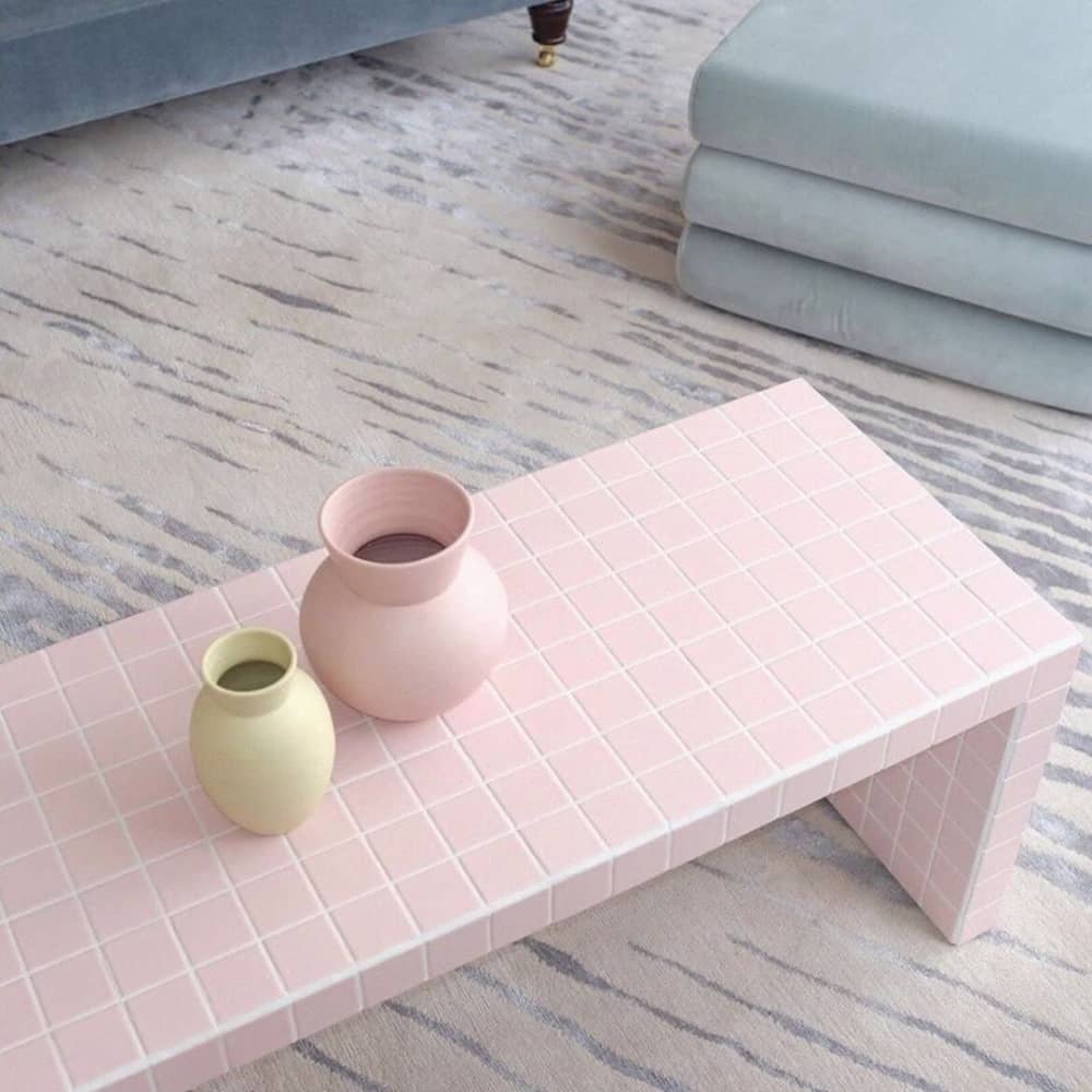 Coffee Table, Matt Light Pink by IKON KØBENHAVN | Wescover Tables