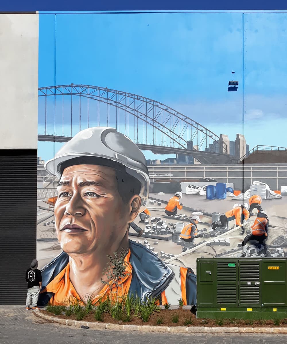 Sam the Paving Man by Reubszz | Wescover Murals