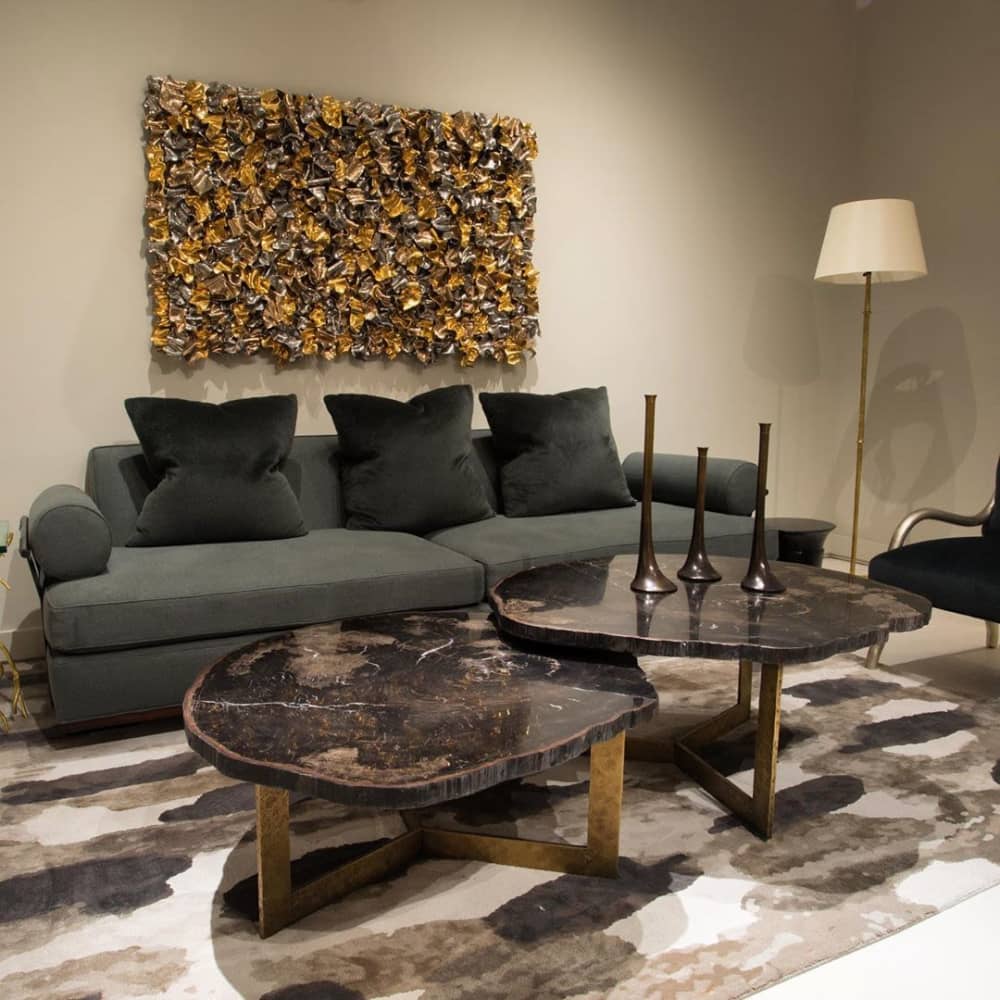 Black Petrified Wood Table by Ron Dier Design at New York, New York ...