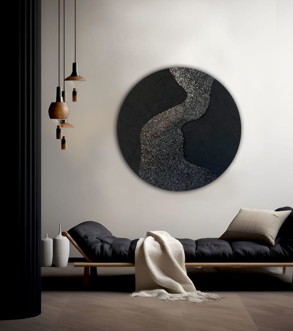 Dark Matter 3D mosaic art panel by Julia Gorbunova | Wescover Mixed Media