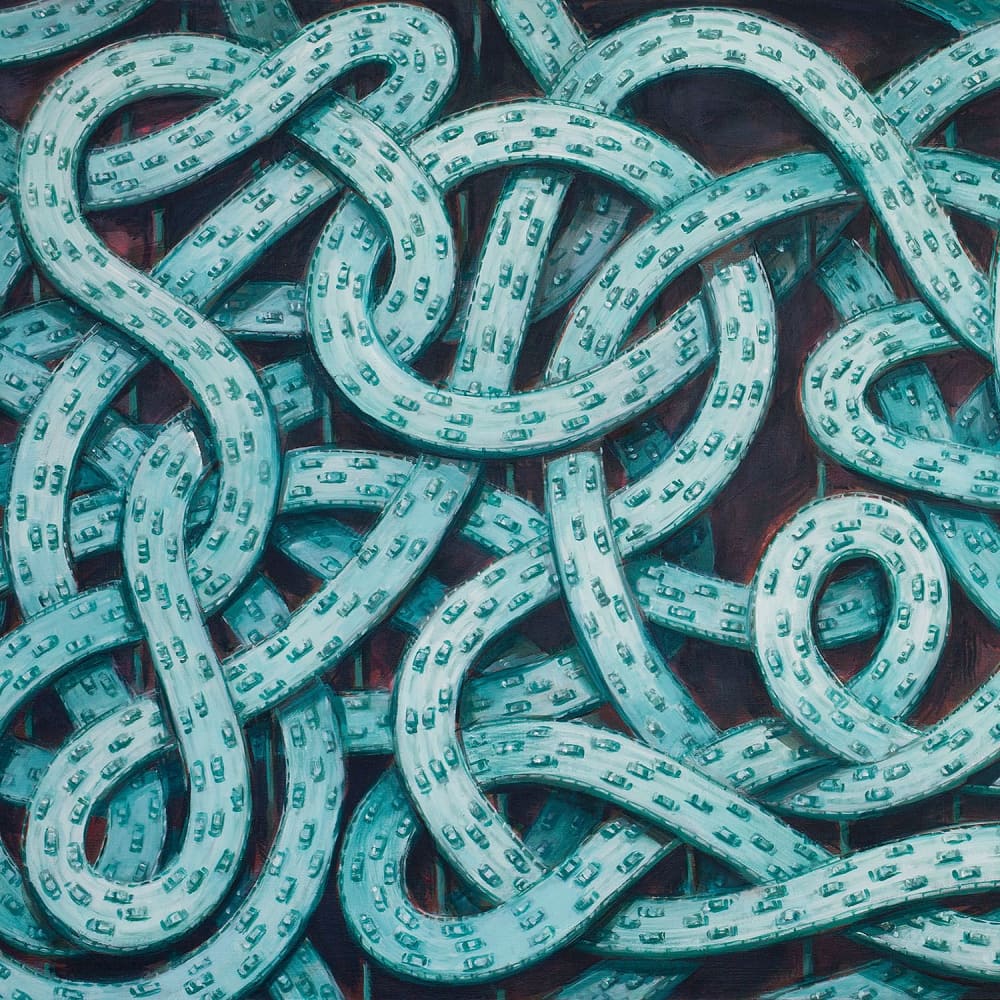 "Compulsive Actions" ~ Painting by Michael Kerbow | Wescover Paintings