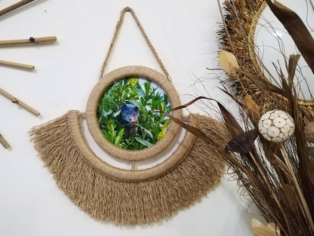 Rope Wall Décor ,Rope Wall Art Photo Frame , Fiber Art, Boho by Magdyss ...