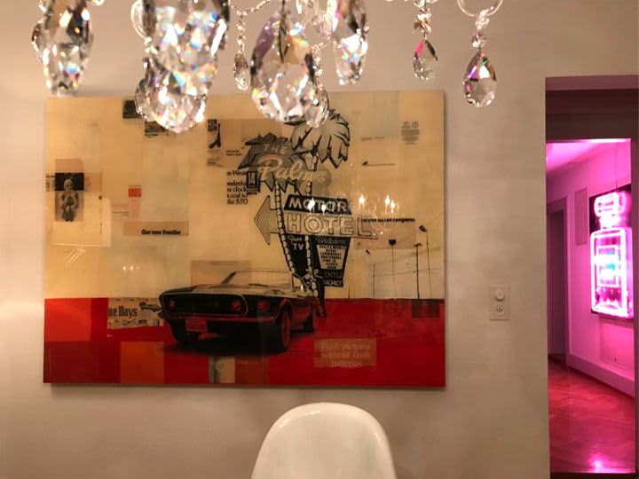 "New Pride" Chanel Neon 52" x 40" and "Our new frontier" 48" x 68" by ...