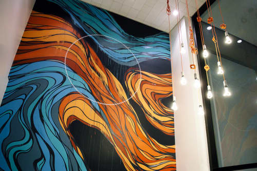 Cafe Lounge Mural by Erik Otto Studio at Workshop Café, San Francisco ...