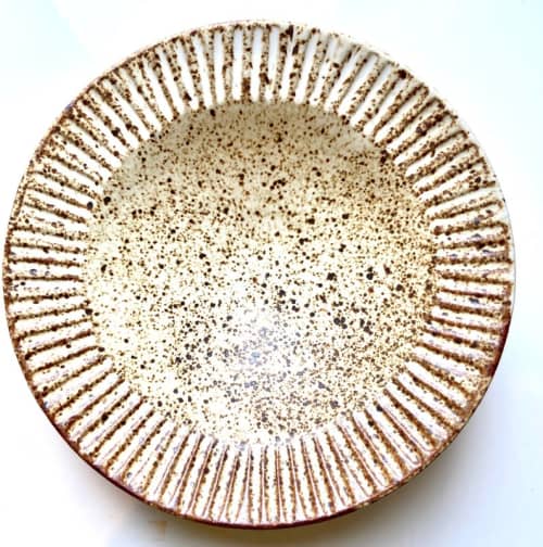 Carved Rim Ceramic Bowl by cursive m ceramics | Wescover Plates & Platters