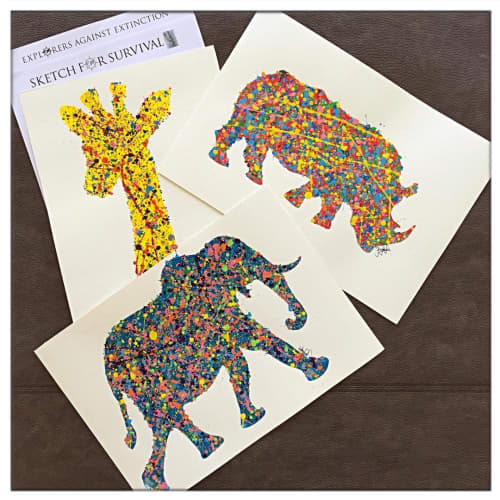 Animal Splatter Paintings by ArtbyPunam | Wescover Paintings