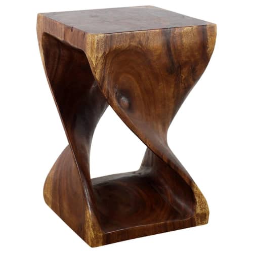 Haussmann® Wood Twist End Table 15 x 15 x 23 inch by Haussmann ...