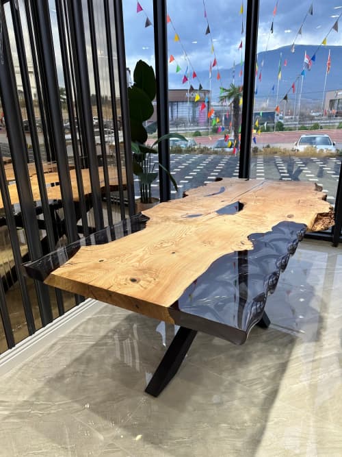 Clear Mappa Burl Table - Epoxy Resin Custom Made Table by Tinella Wood ...